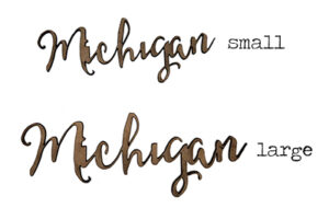 Michigan Word LARGE - UmWowStudio